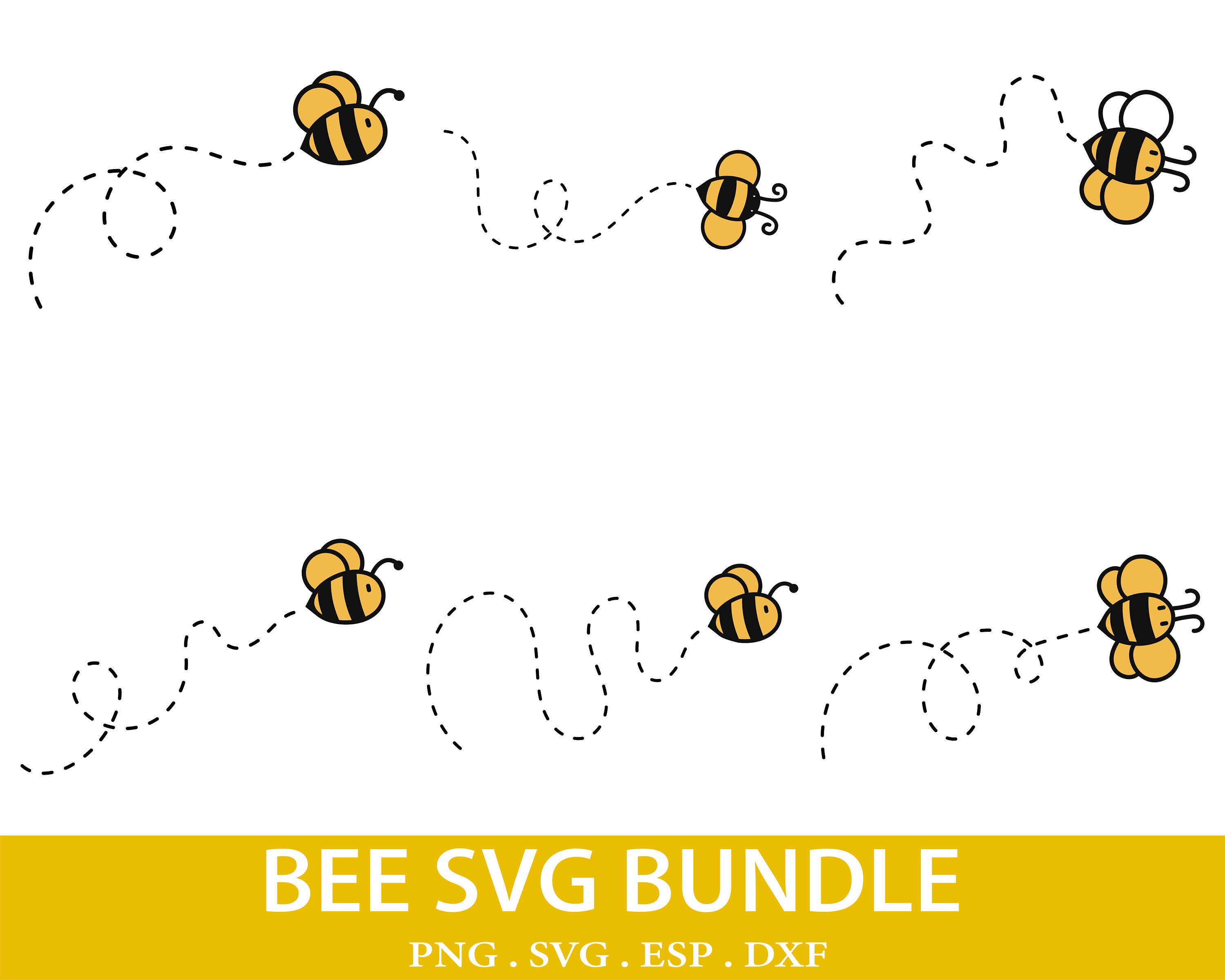Paquete de abejas Svg Bee Path Svg Honey Bee Svg Queen Bee - Etsy México