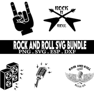 Rock N Roll Svg Bundle,heavy Metal Svg,heavy Metal Clipart,rock N Roll ...