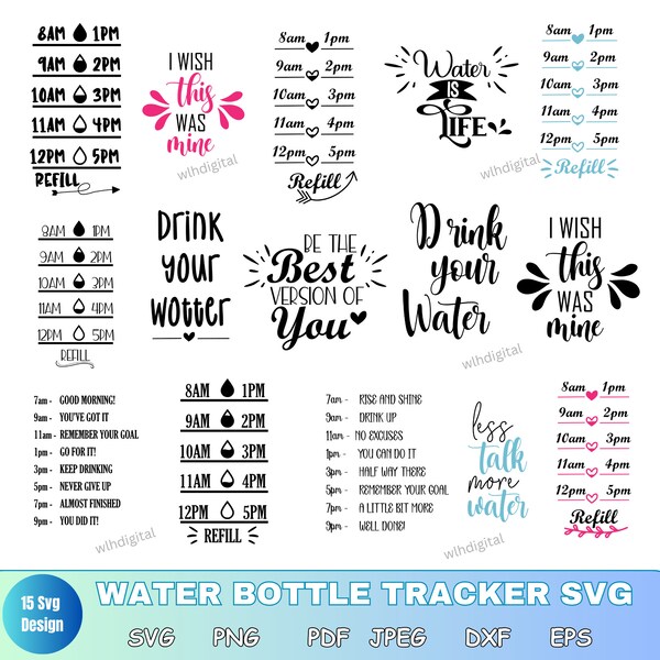 Water Bottle Svg - Etsy