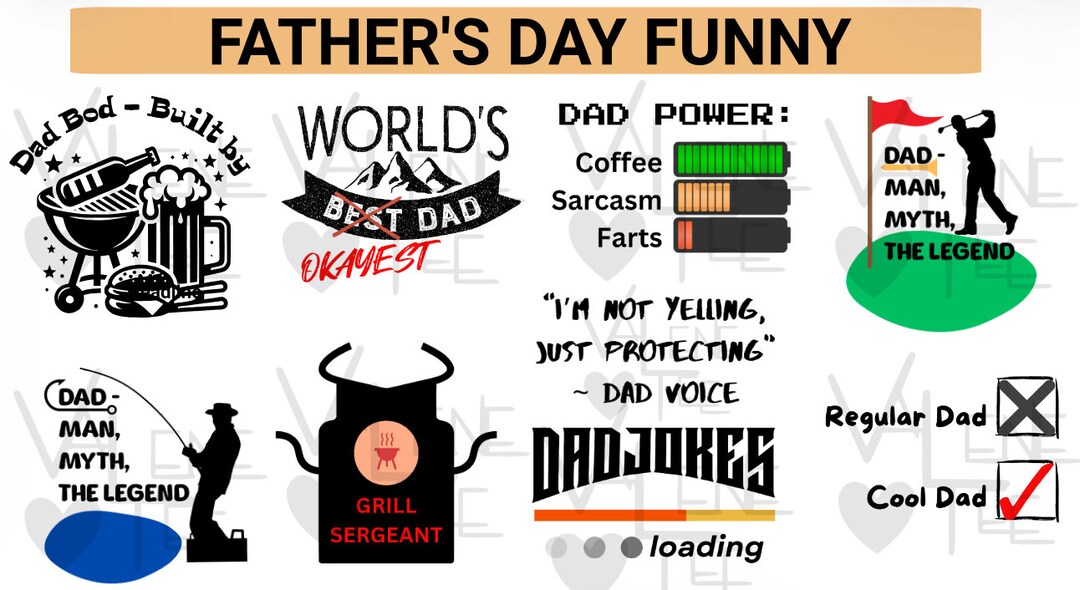 11oz Mug Template, Funny Dad Digital Download Bundle, Trendy Father's ...