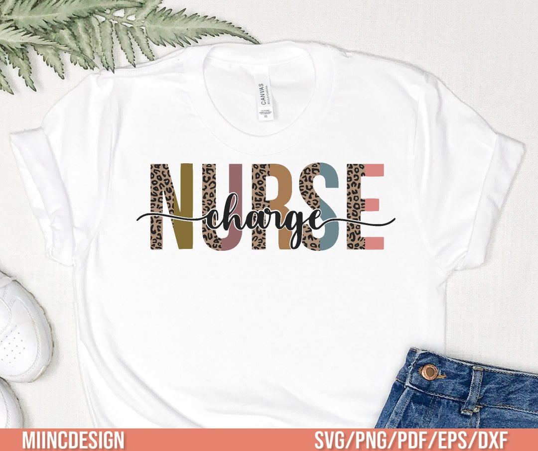 Cute Charge Nurse Leopard Print SVG - Add a Stylish Touch to Your ...