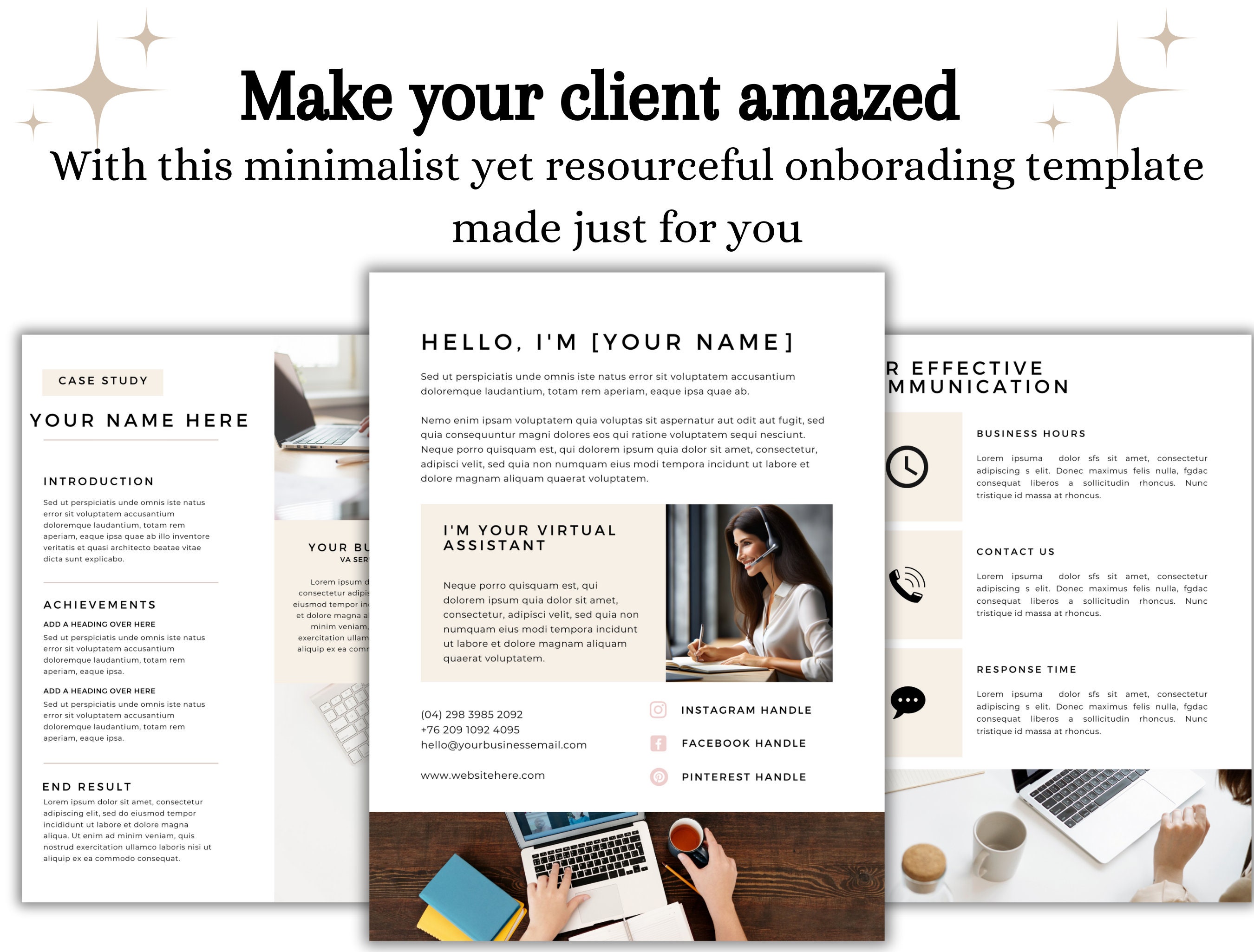 Virtual Assistant Onboarding Template: Client Welcome Packet (canva) - Etsy