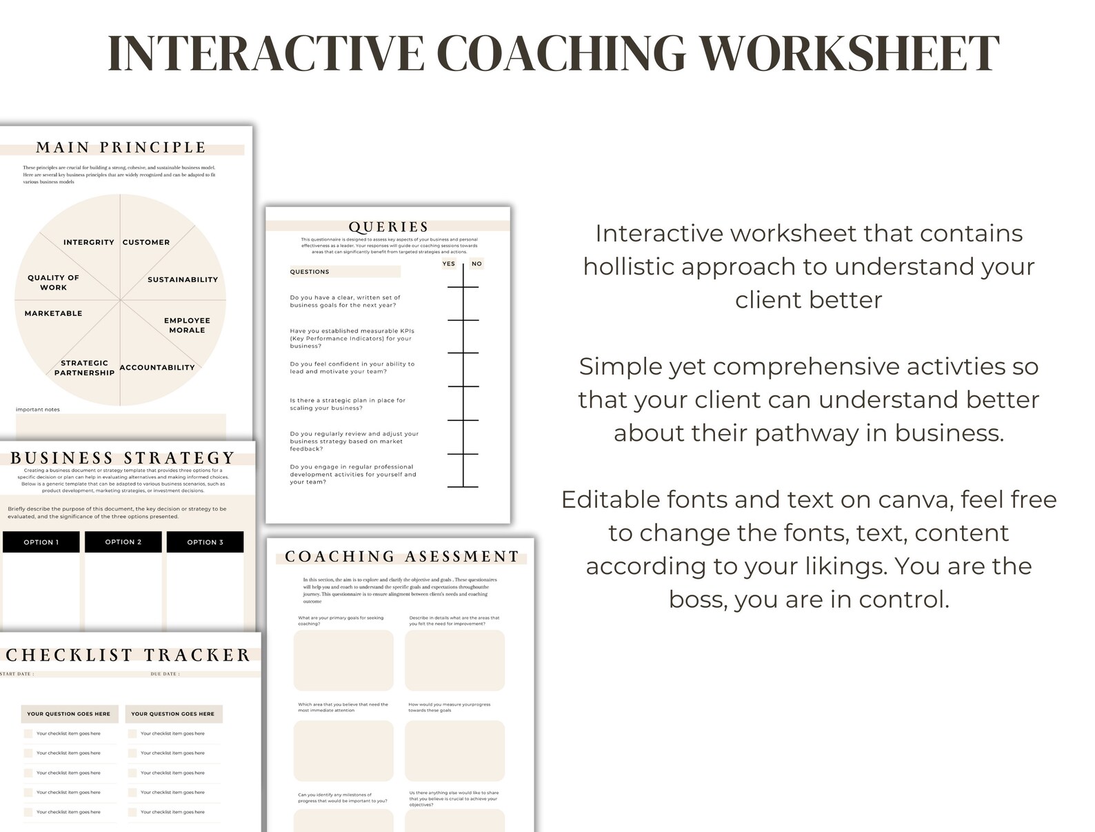 Coaching Intake Form: Life Coaching Worksheet, Confidentiality Template ...