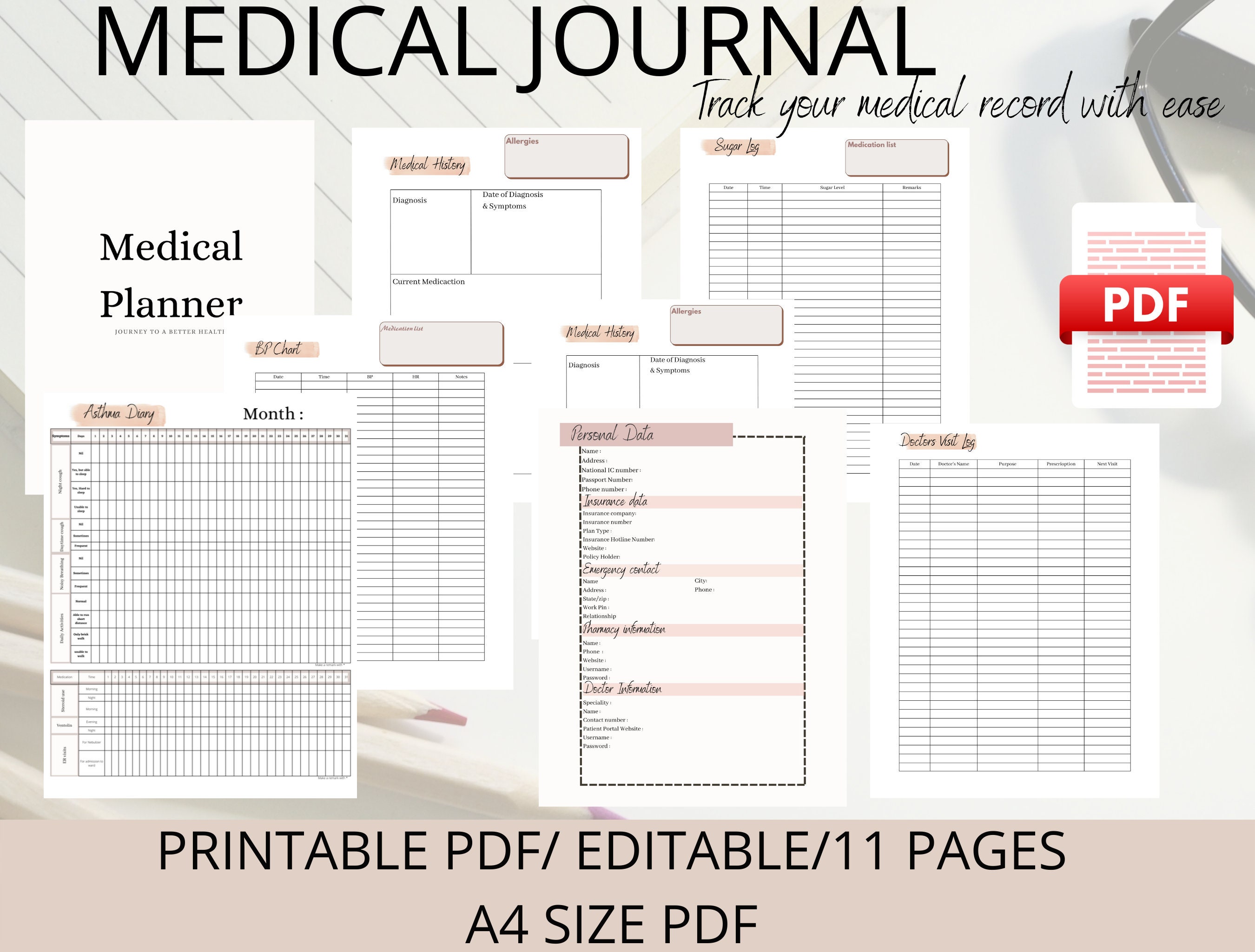 Medical Planner|health Planner|medication Tracker|medical Binder ...
