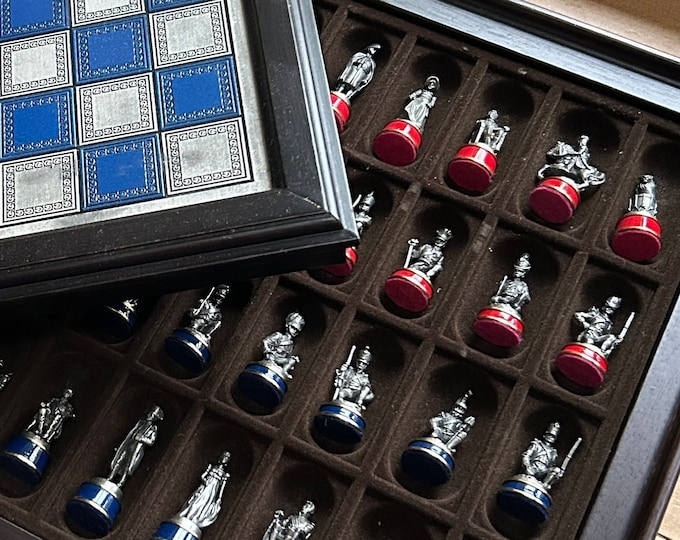 Napoleonic Chess Set, Franklin Mint, England Vintage 1985 Battle of ...