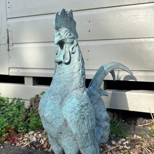 Bronze Cockerel, England Vintage C1973 Life-size Rooster Art Sculpture ...