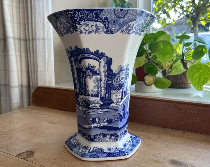 Vintage Victoria Ware Ironstone Flow Blue Handled Planter Pot, Victoria ...