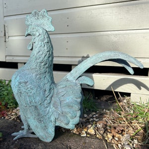 Bronze Cockerel, England Vintage C1973 Life-size Rooster Art Sculpture ...