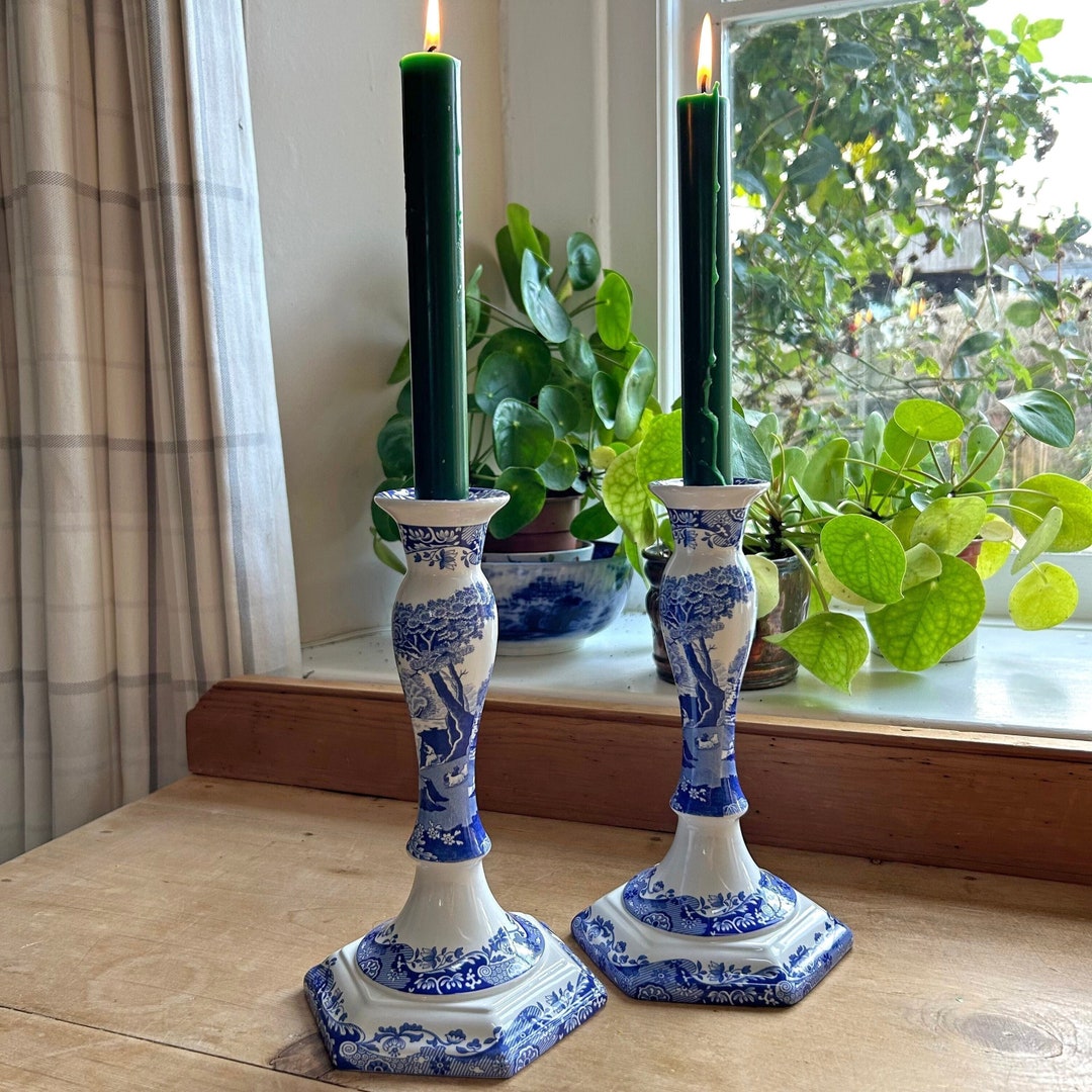 Spode, England Vintage 2001 Matching Pair of Extra Tall Pedestal ...
