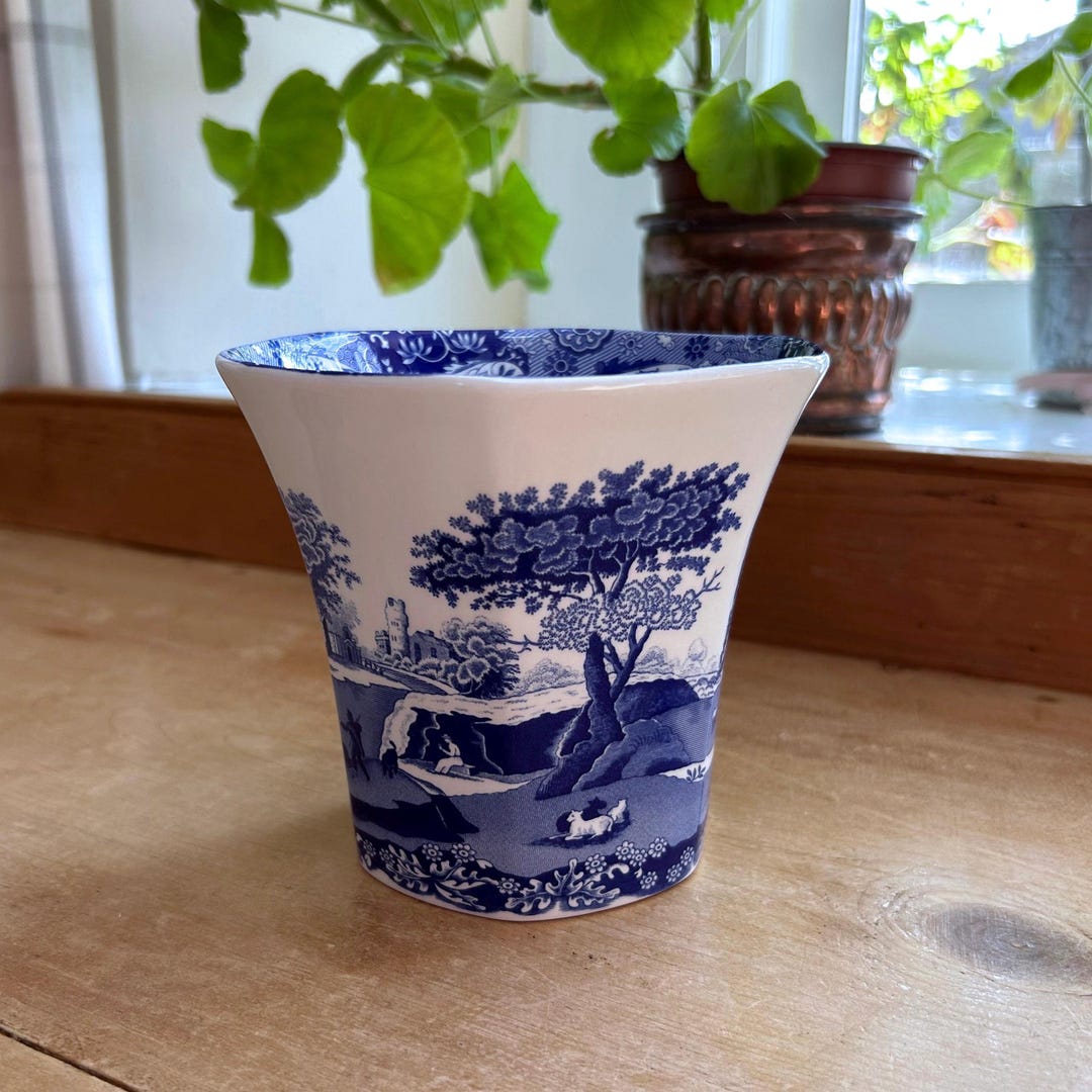 Spode, England Vintage 2000-2005 Medium Trumpet Vase, Cachepot or ...