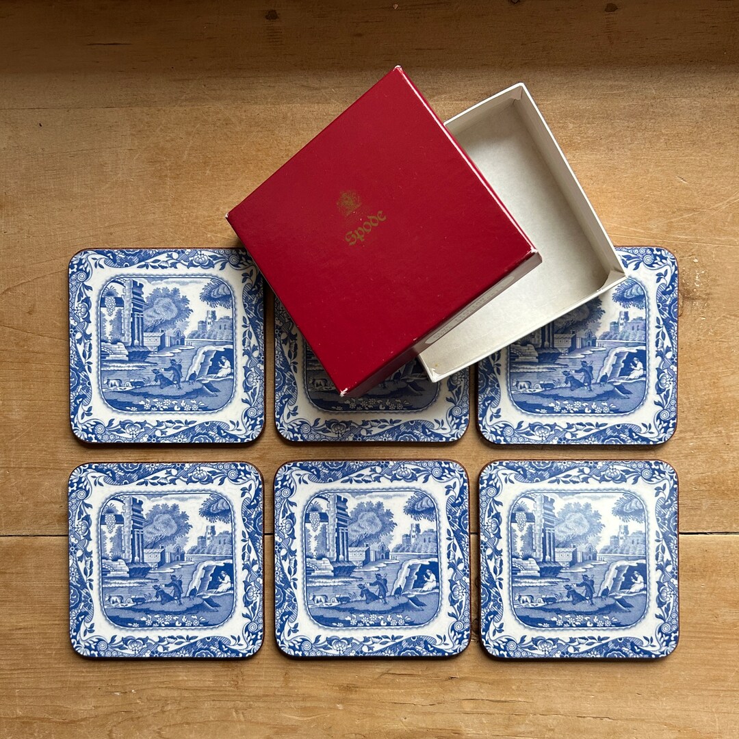 Spode, England Vintage 1976-1999 Pack of Six Square Coasters With ...