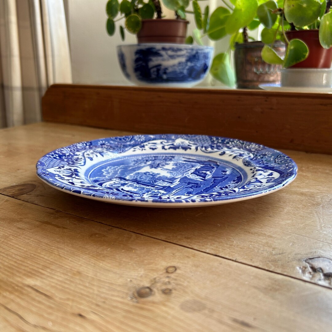 Vintage Spode Blue Italian Lunch Plate W23cm, England 1976-1999 - Etsy