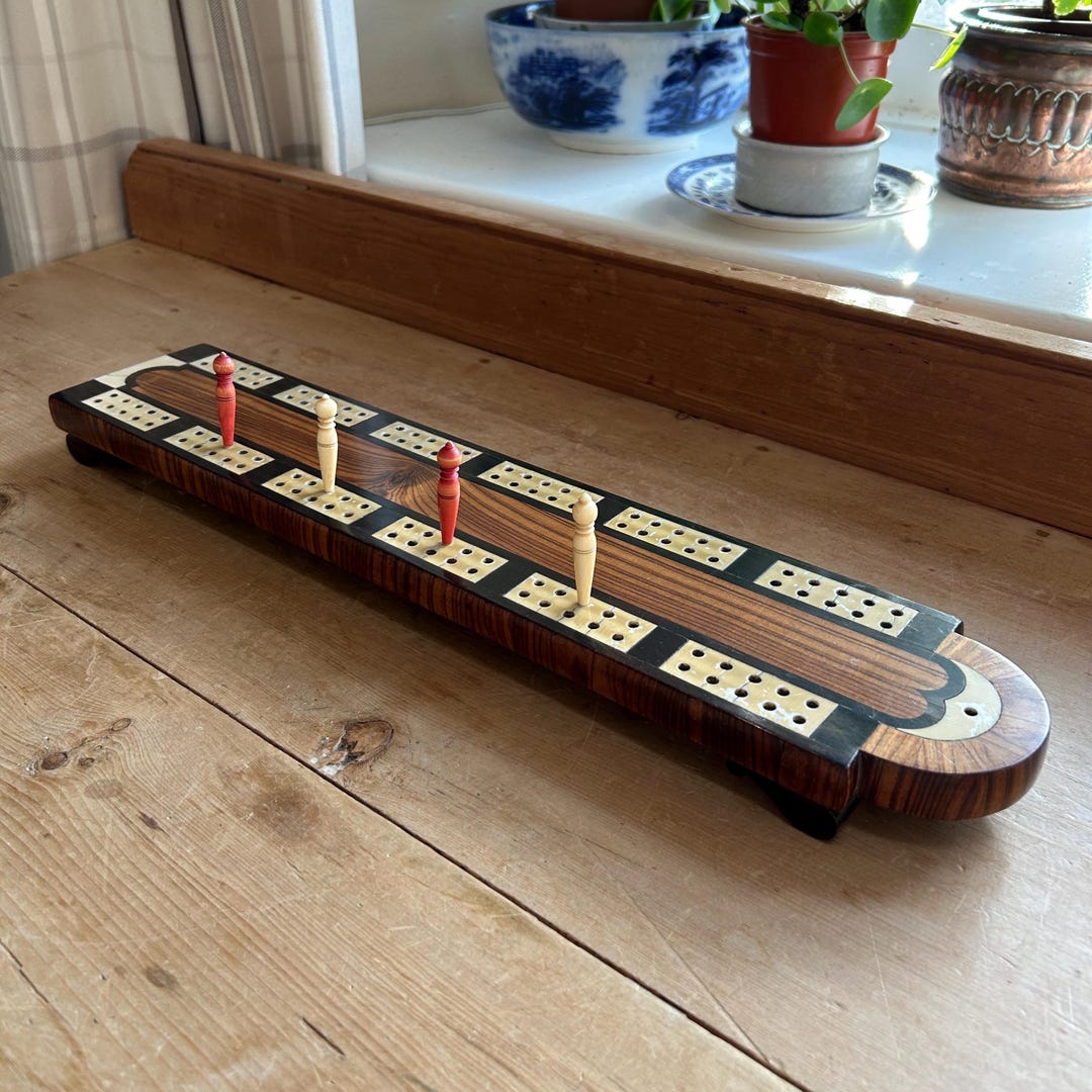 Antique Victorian Cribbage Board L44cm, England C1875 - Etsy