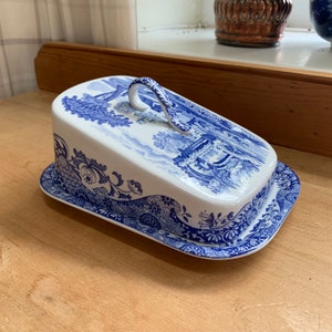 Spode, England Vintage 2000-2008 Wedge-shaped Covered Cheese Dish With ...