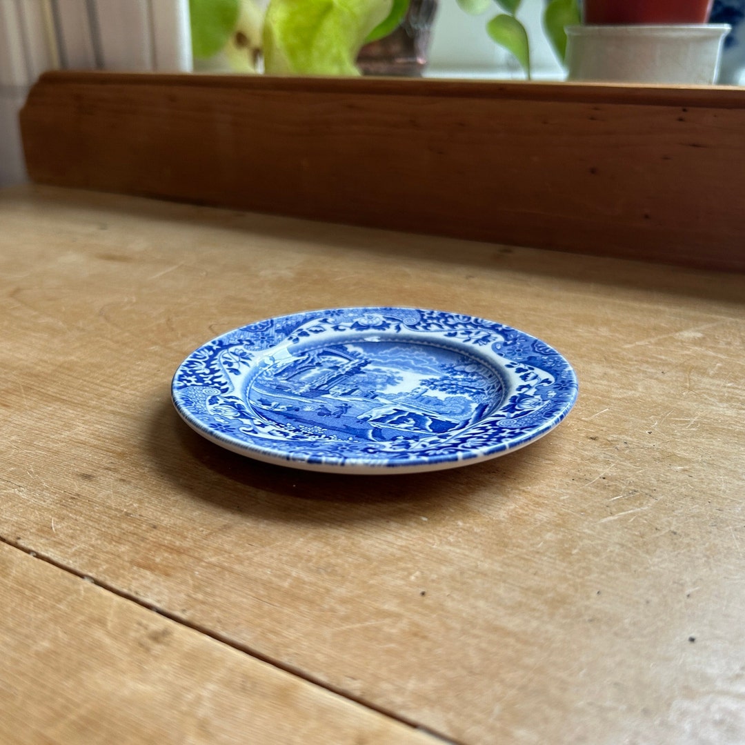 Spode in Miniature, England Vintage 2002 Miniature Dinner Plate in Blue ...