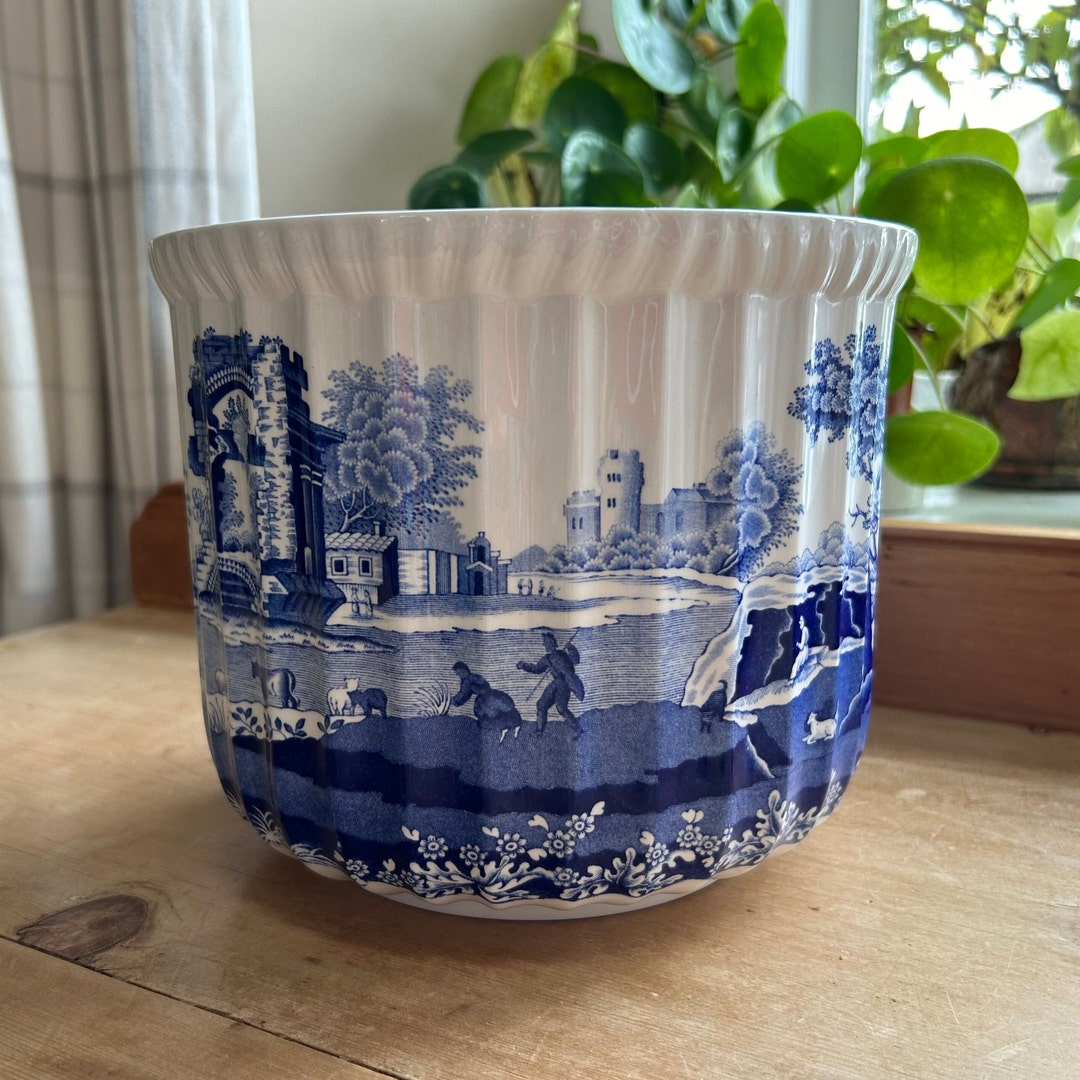 Spode, England Vintage 1995 Extra Large Indoor Round Fluted Cachepot ...
