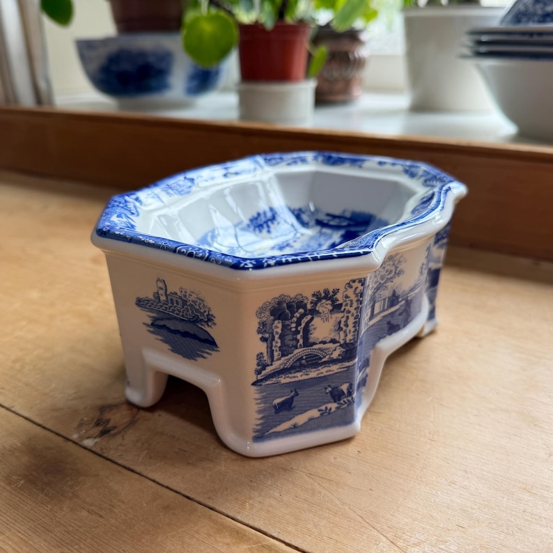 Vintage Spode Blue Italian Dog Bowl Signature Collection Ltd 179/750 ...