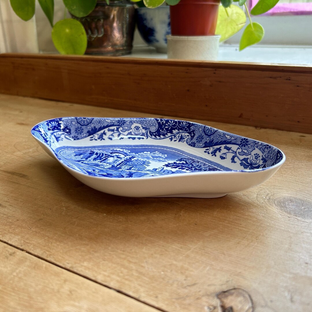 Vintage Spode Blue Italian Diamond Shape Pickle Dish W22,5cm, England ...
