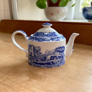 Spode in Miniature, England Vintage 2000-2005 Miniature Teapot in Blue ...