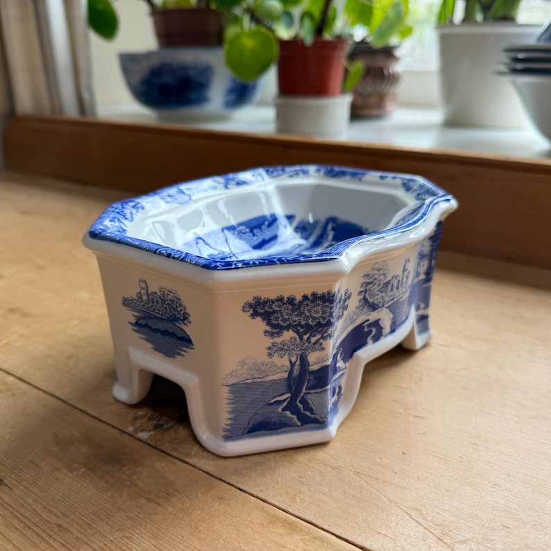 Vintage Spode Blue Italian Dog Bowl Signature Collection Ltd 179/750 ...