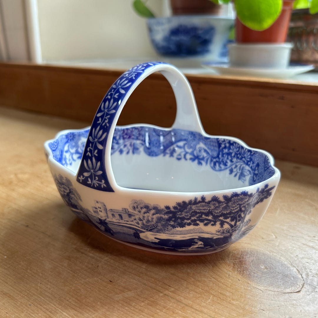 Portmeirion Spode Blue Italian Sweet Meat Basket W15.2cm, England ...