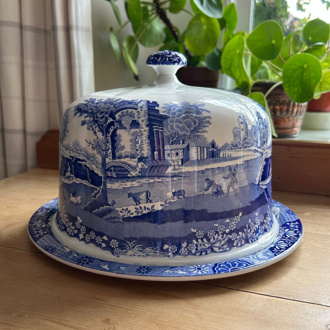 Spode, England Vintage 1996 Large Circular Cheese Dome With Fitted ...