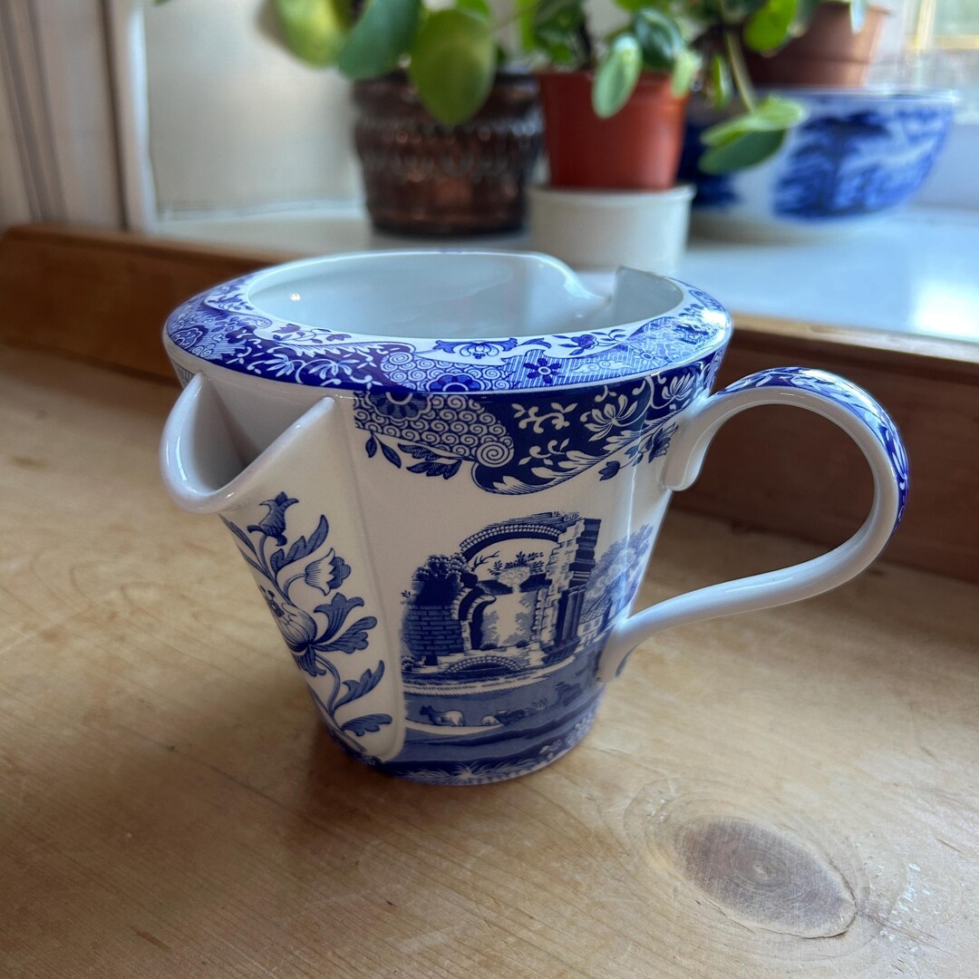Spode Blue Italian Meat Juice Separator H11.5cm, England 2006 - Etsy