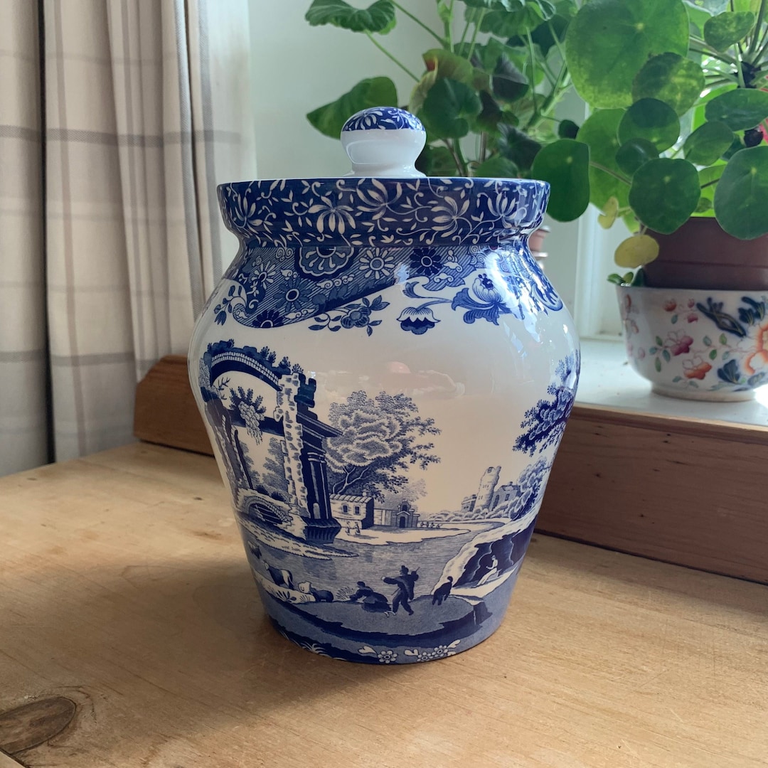 Spode, England Vintage 1995 Large Ovoid Covered Storage, Biscuit ...