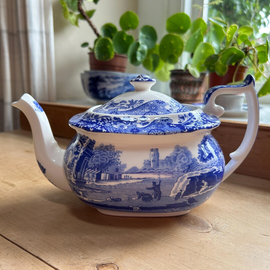 Portmeirion Spode Blue Italian Teapot 1.1L 2pt, England Aft2009 - Etsy