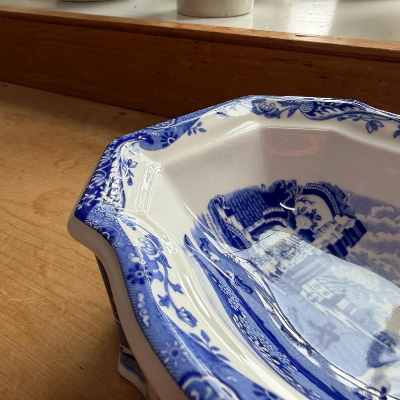 Vintage Spode Blue Italian Dog Bowl Signature Collection Ltd 179/750 ...