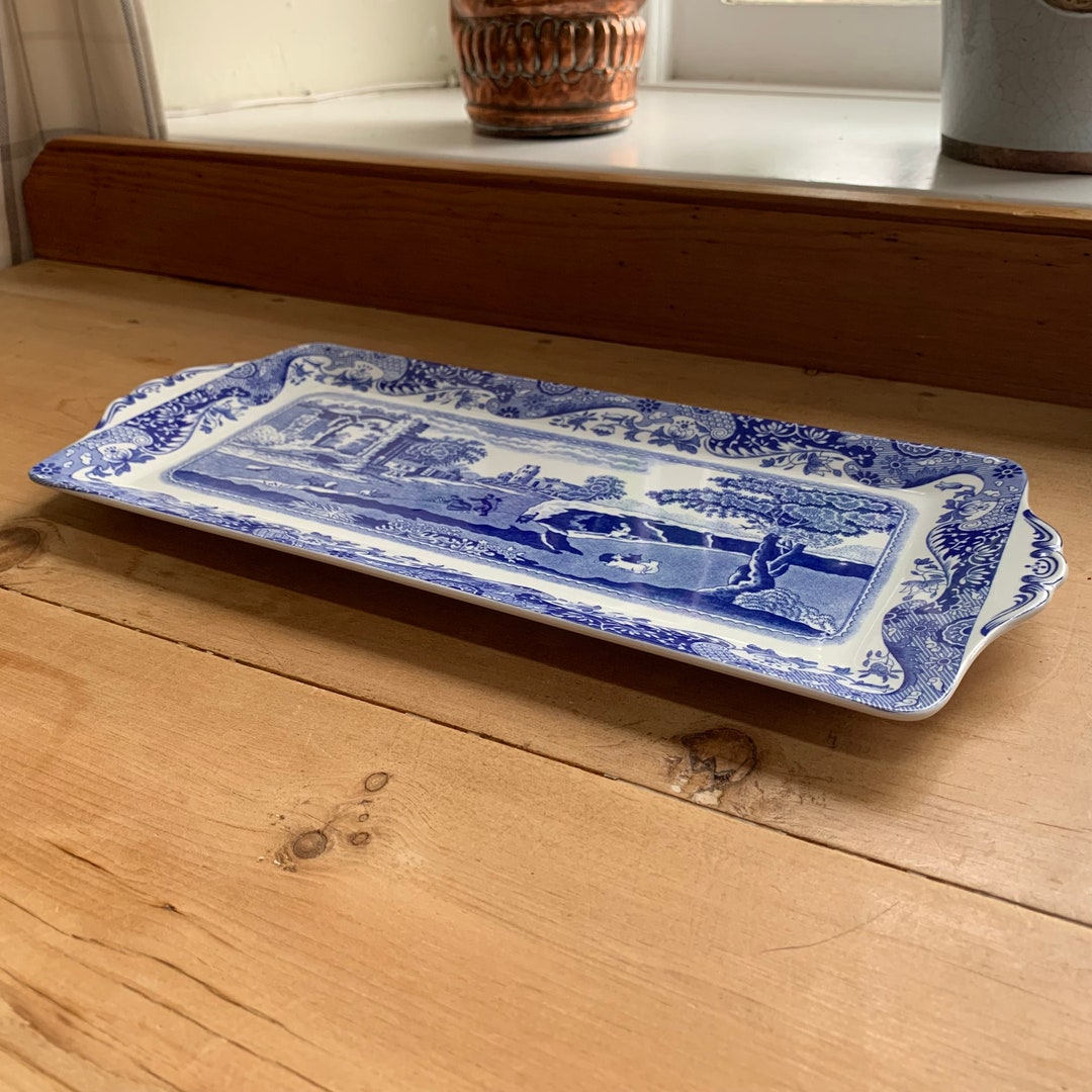 Vintage Spode Blue Italian Sandwich Tray W34cm, England Bf1970 - Etsy