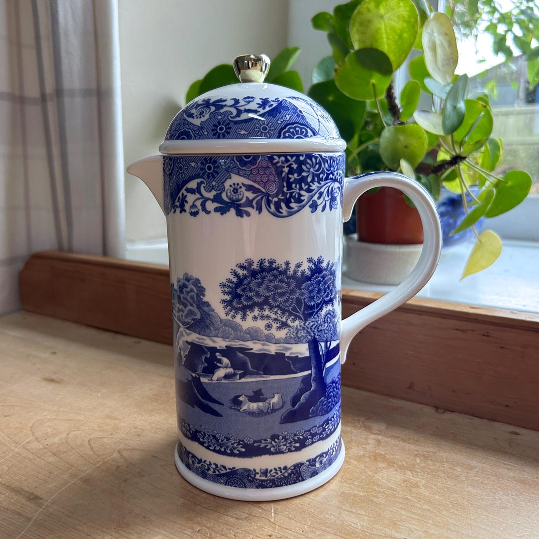 Portmeirion Spode Blue Italian Cafetière 1.1L 2pt, England Aft2009 - Etsy
