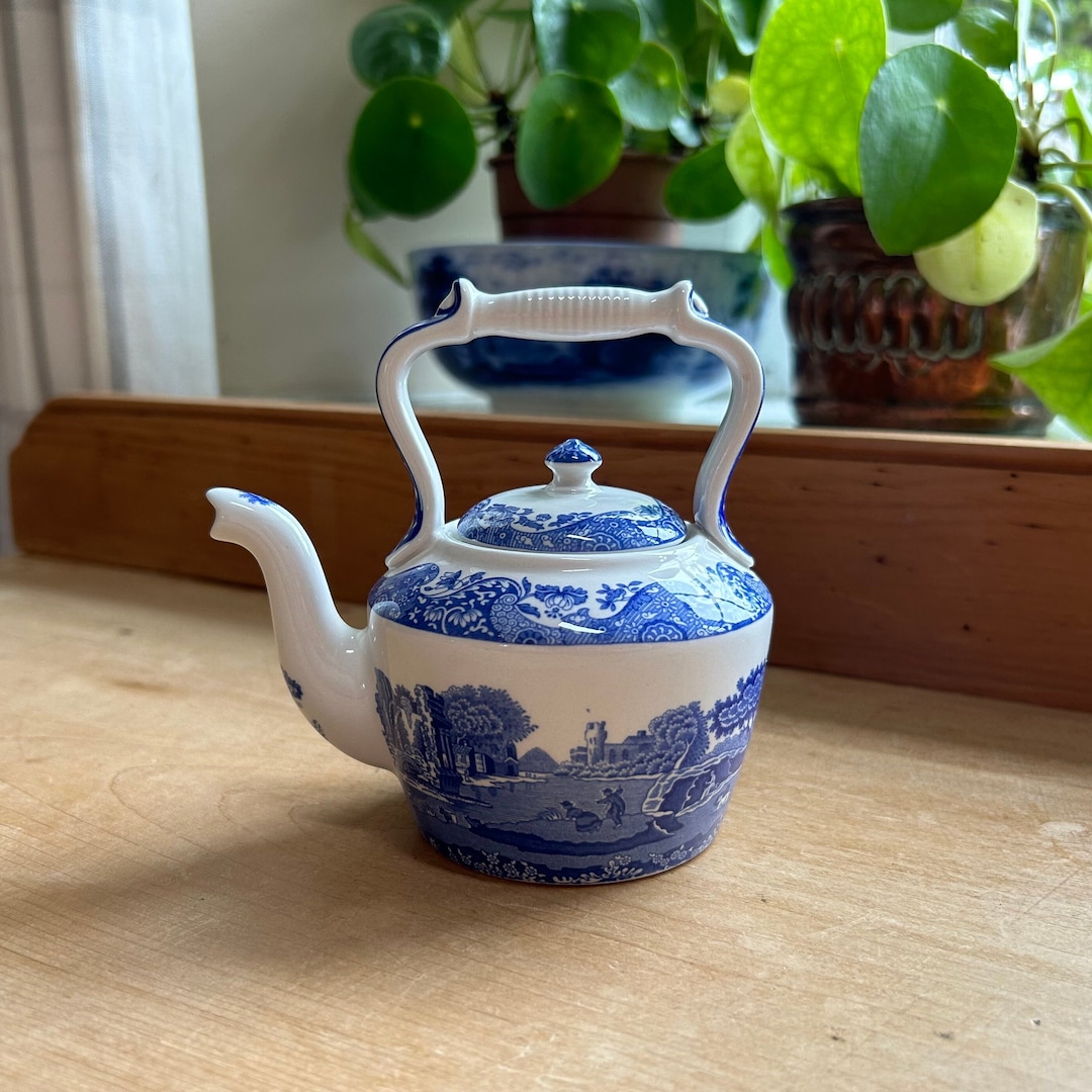 Spode in Miniature, England Vintage 2001 Miniature Kettle in Blue ...