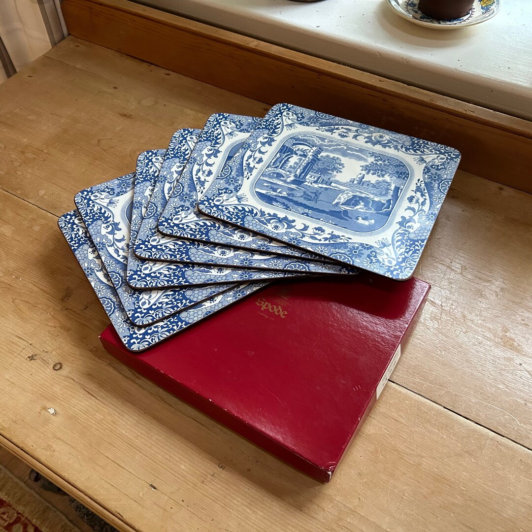 Spode, England Vintage C1985 Set of Six Place Mats of Rectangular Form ...