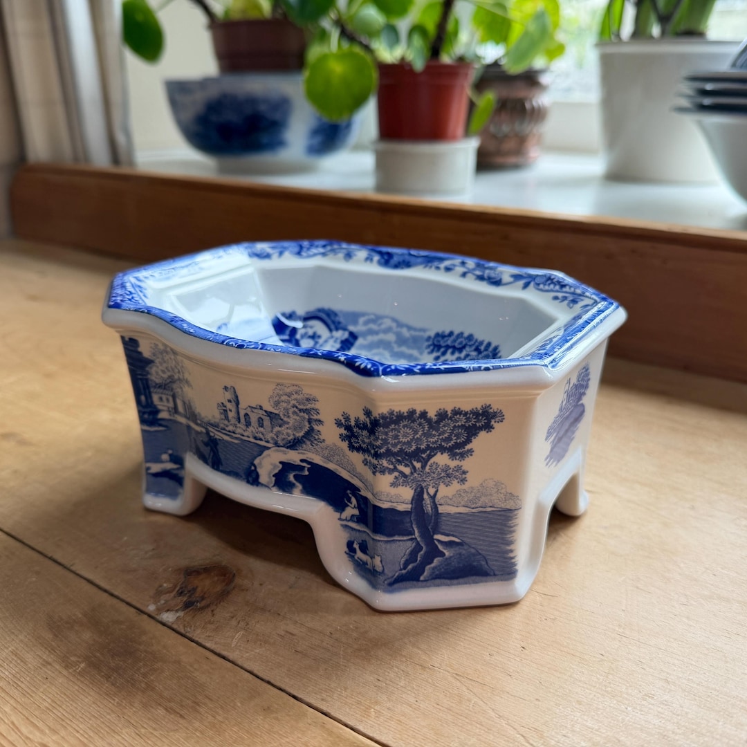Vintage Spode Blue Italian Dog Bowl Signature Collection Ltd 179/750 ...