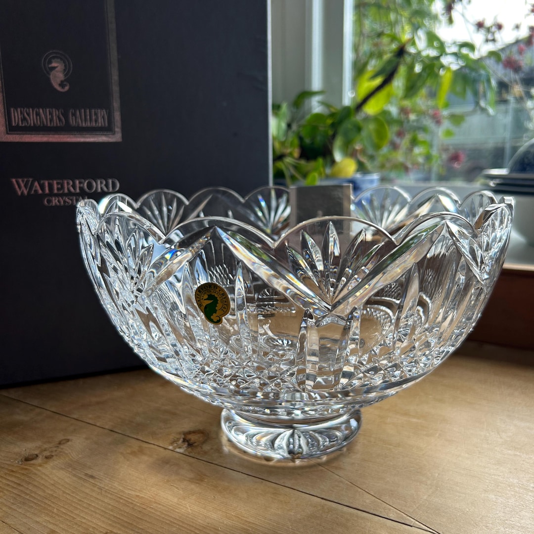 Vintage Waterford Crystal Wishing Well Bowl in Box W25cm, Ireland 1996 ...