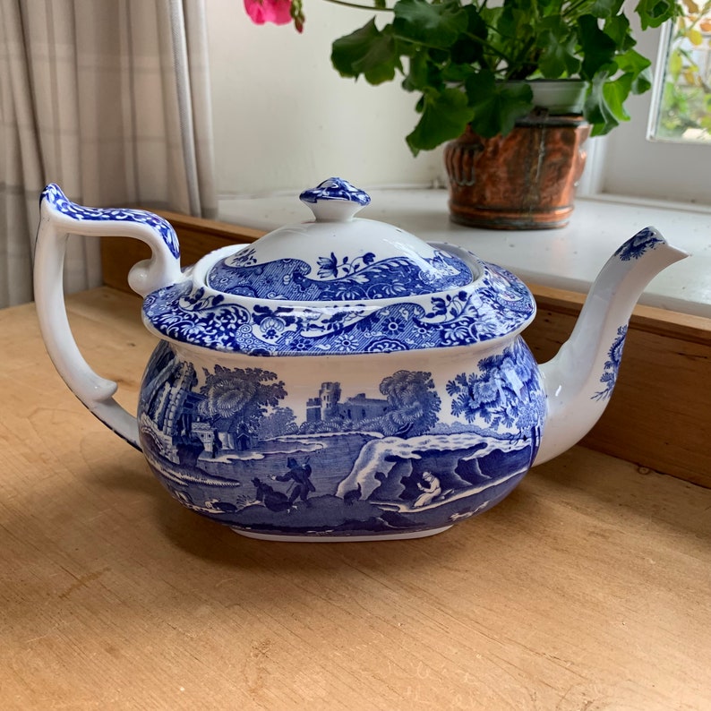 Spode England Vintage 2001 Large 1.1L 2pt Teapot in Blue - Etsy
