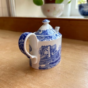 Spode in Miniature, England Vintage 2000-2005 Miniature Teapot in Blue ...