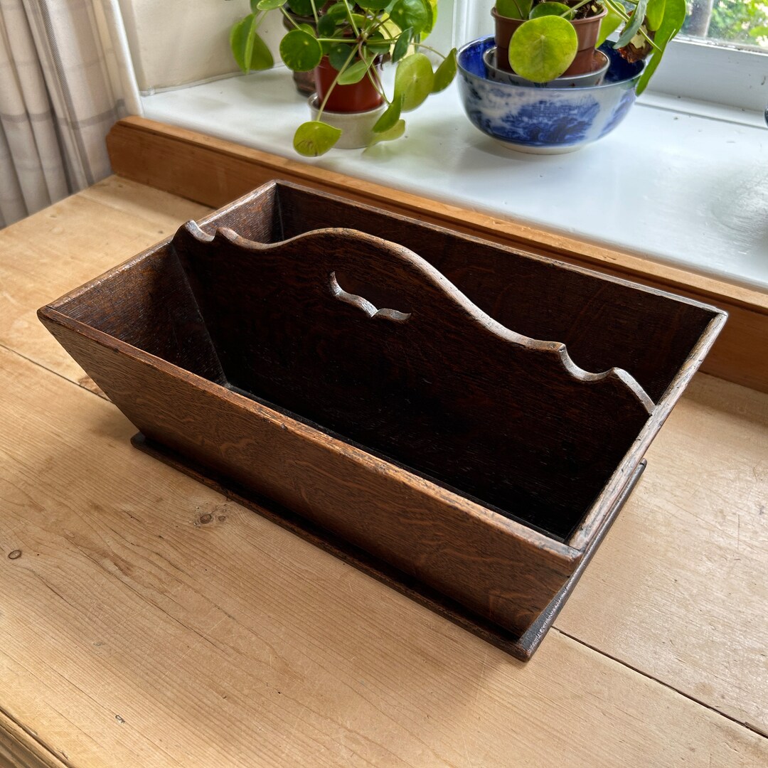 Early Wooden Trug, England, Antique Early 19th Century in Mahogany With ...