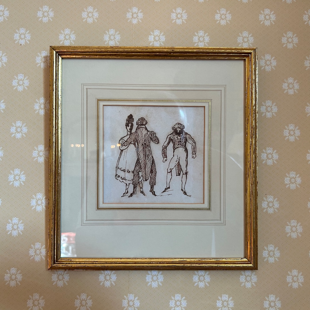 Antique Georgian Pen and Ink Drawing ‘the Dancing Master’, England ...