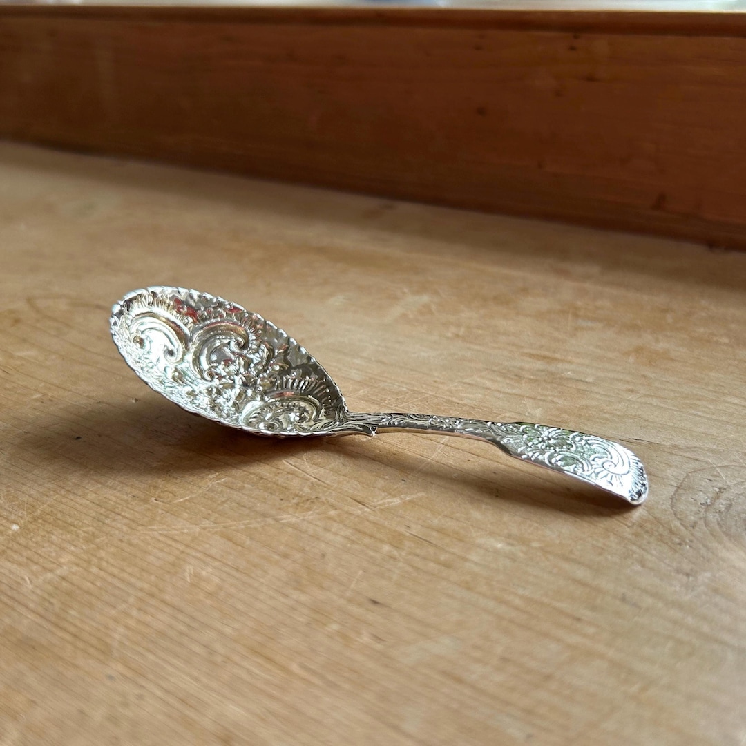 Antique George IV Sterling Silver Caddy Scoop Spoon L11cm, Randall ...