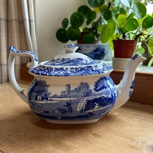 Vintage Spode Blue Italian Teapot 1.1L 2pt, England 1995 - Etsy