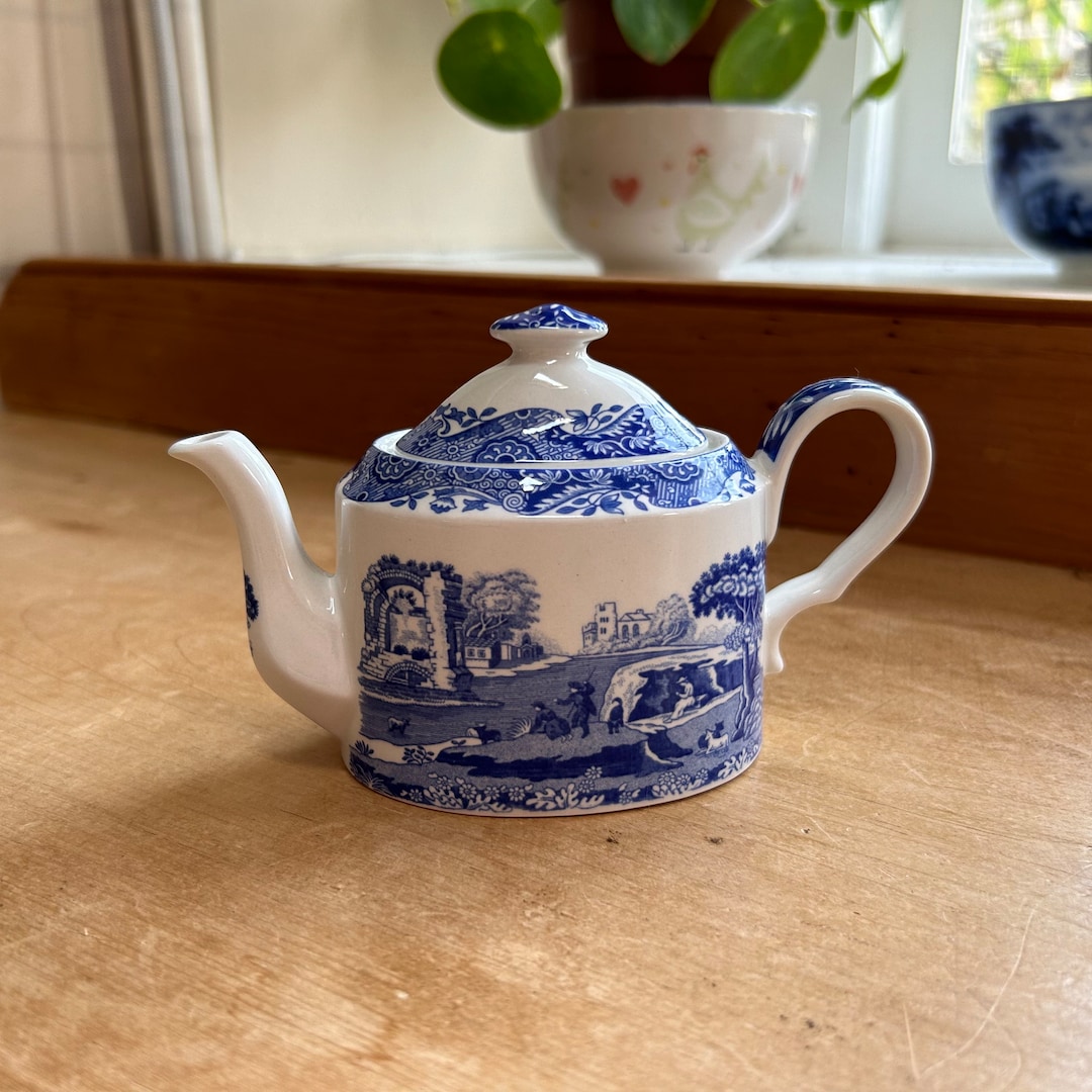 Spode in Miniature, England Vintage 2000-2005 Miniature Teapot in Blue ...