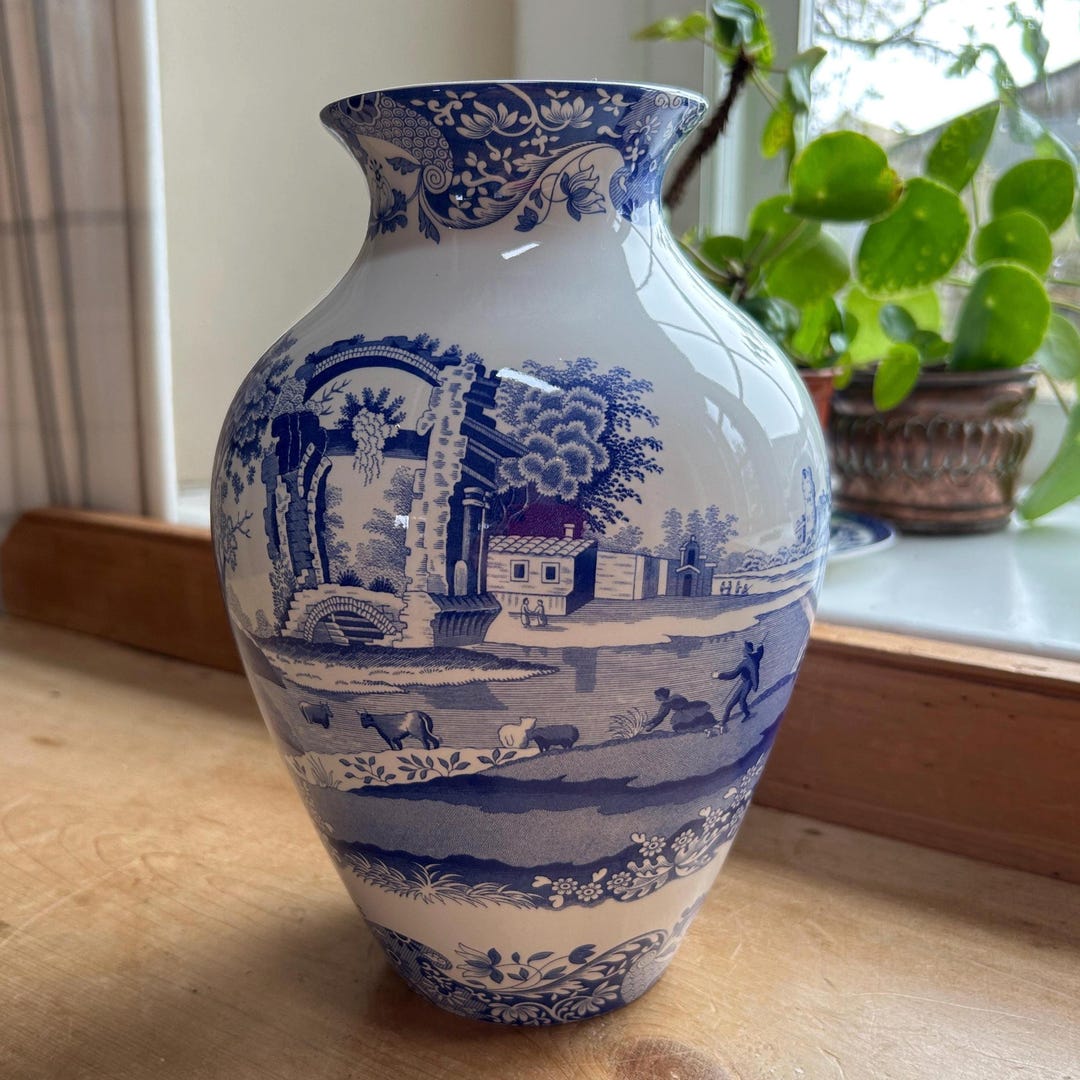 Spode, England Vintage 1996 Extra Large Ovoid Baluster Vase With Narrow ...