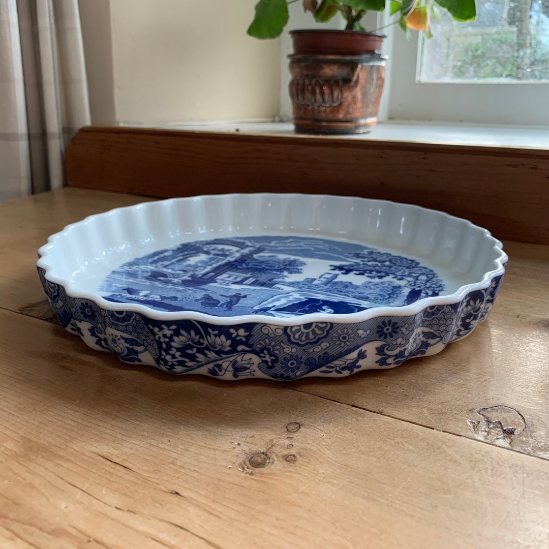 Spode, England 2005 Oven to Table Extra Large Round Fluted Flan Quiche ...