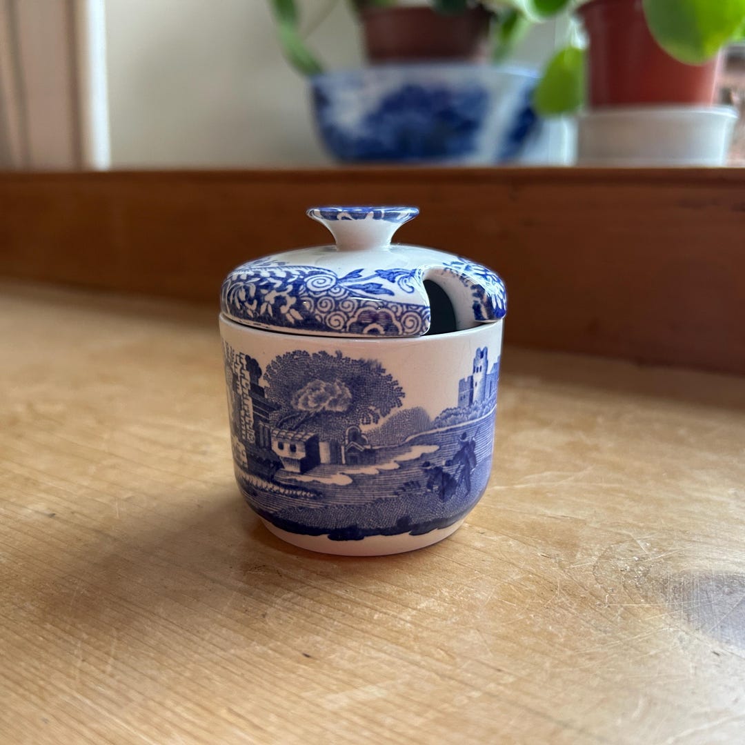 Spode, England Vintage 1970-1975 Small Covered Mustard or Condiment Pot ...