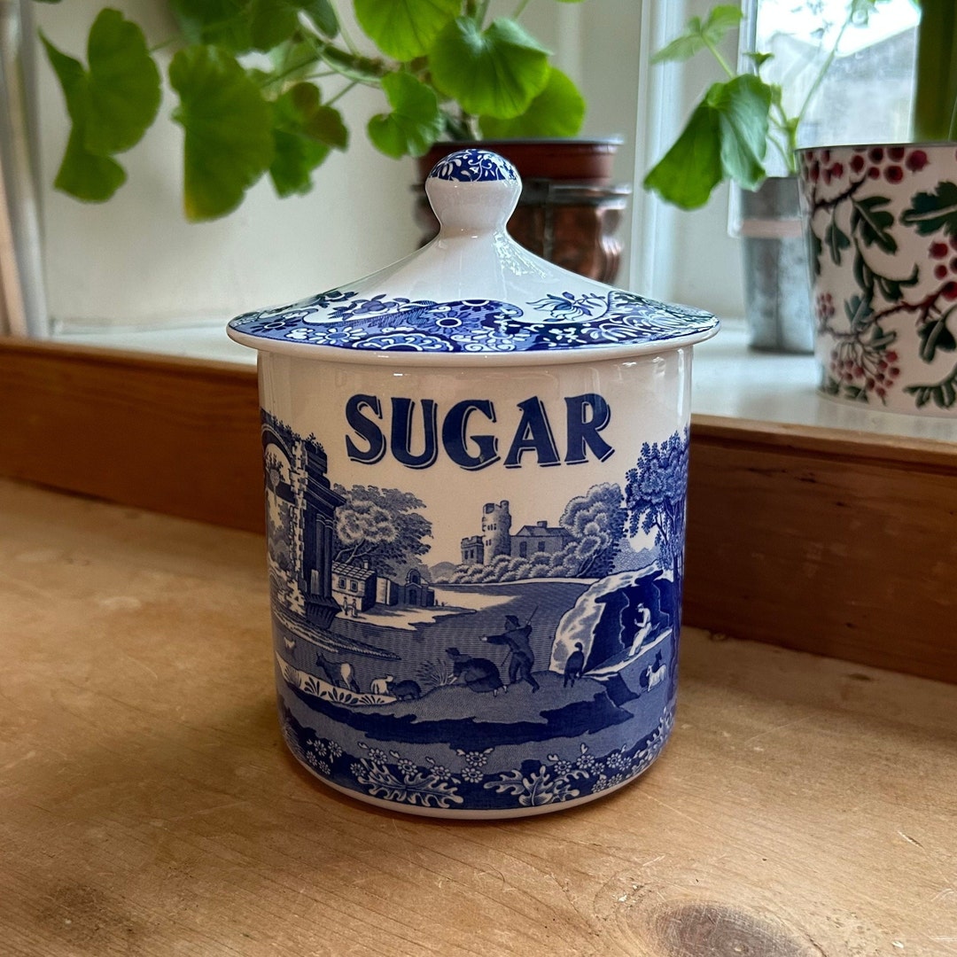 Spode, England Vintage 2002 Covered 'sugar' Caddy Jar Canister ...