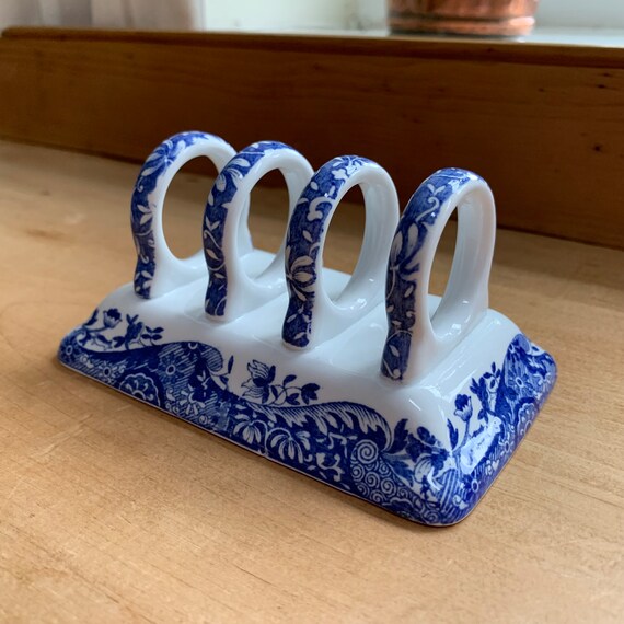 Copeland Spode England Vintage Before 1970 Toast Rack in Blue - Etsy