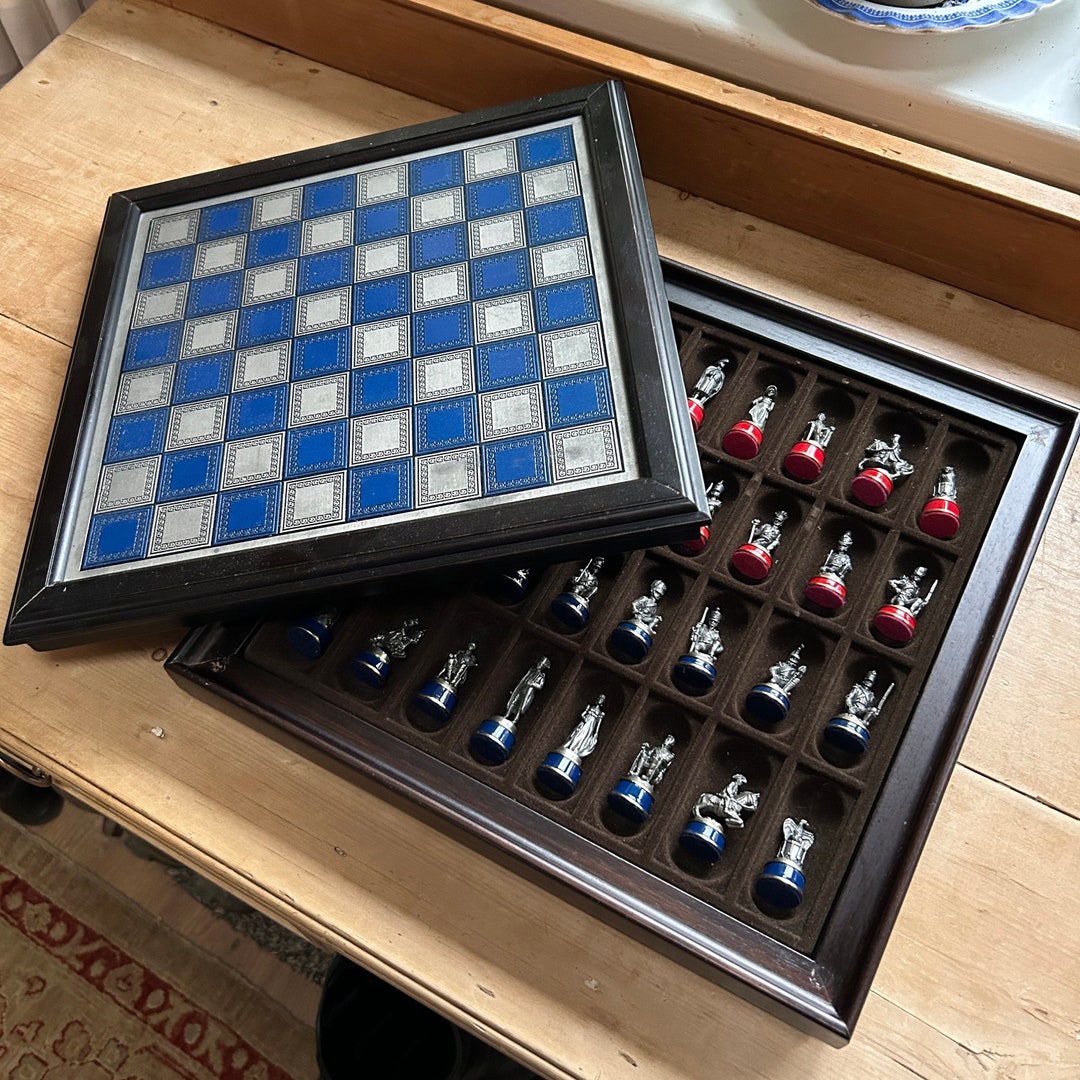 Napoleonic Chess Set, Franklin Mint, England Vintage 1984 Battle of ...