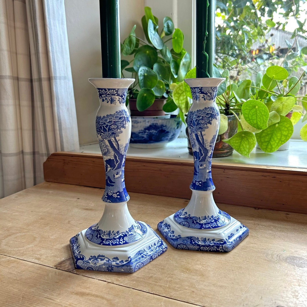 Spode, England Vintage 2002 Matching Pair of Extra Tall Pedestal ...